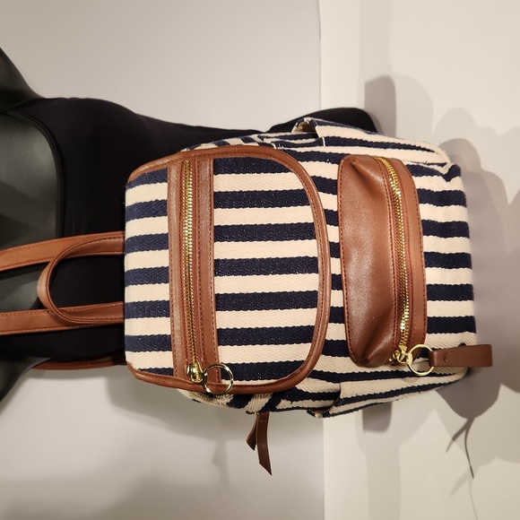 Bags | Stripped Backpack | Poshmark